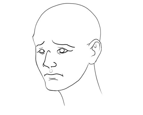 Sad Face Drawing