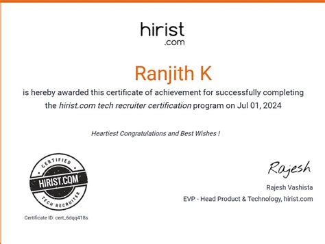 Ranjith K On Linkedin Happy To Share My New Certification