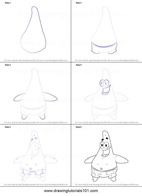 How To Draw Patrick Star From Spongebob Squarepants Spongebob