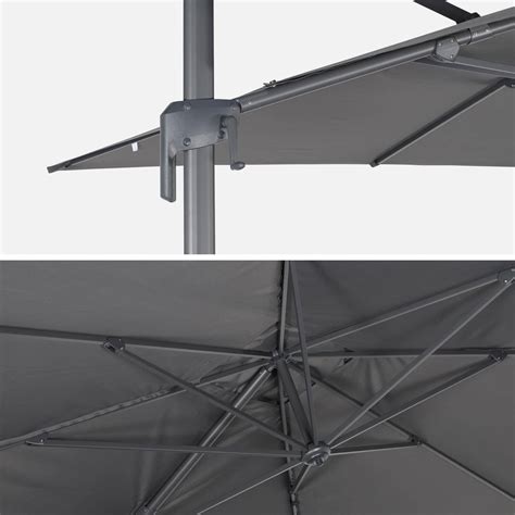 3x4m Cantilever Rectangular Parasol 50x50cm Weighted Slabs