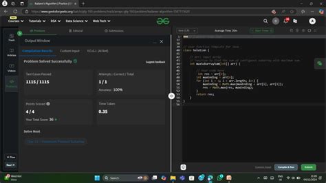 Aadithya S On Linkedin Gfg160 Geekstreak2024 Geeksforgeeks Dsa Codingchallenge