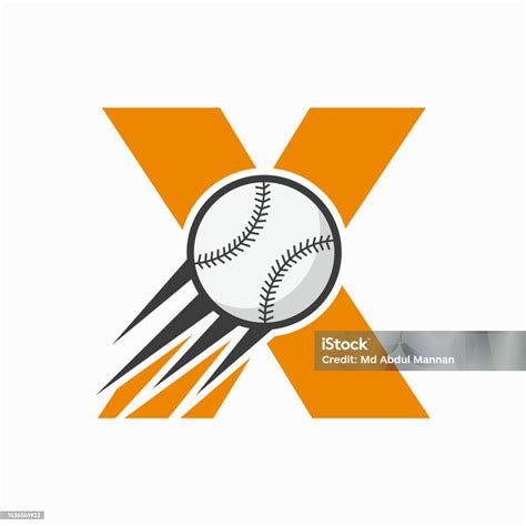 초기 편지 X 야구 로고 개념 움직이는 야구 아이콘 벡터 템플릿 Championship에 대한 스톡 벡터 아트 및 기타 이미지 Championship 경기 스포츠
