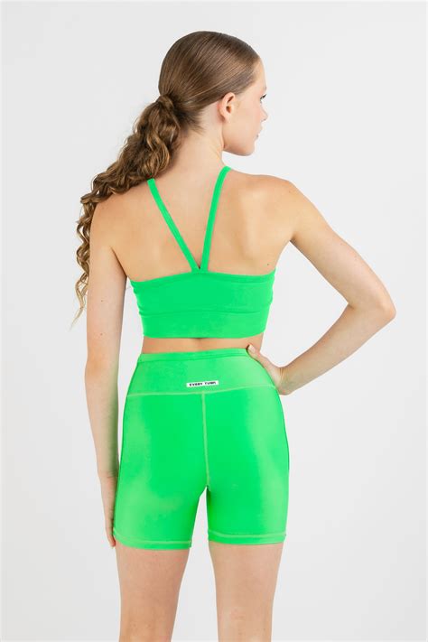 Crossover Rib Crop Top Fresh Green Every Turn