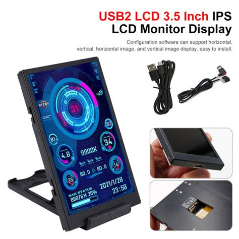 Eg【ready Stock】usb2lcd 3 5 Inch Ips Lcd Monitor Display Usb Mini Screen