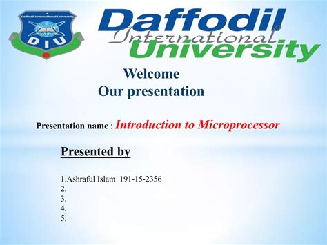 Presentation Introduction To Microprocessor Ppt