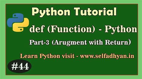 Function In Python 3 Learn Python In Hindi Python Tutorial For