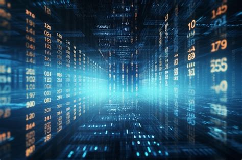 premium photo abstract representation of data processing with