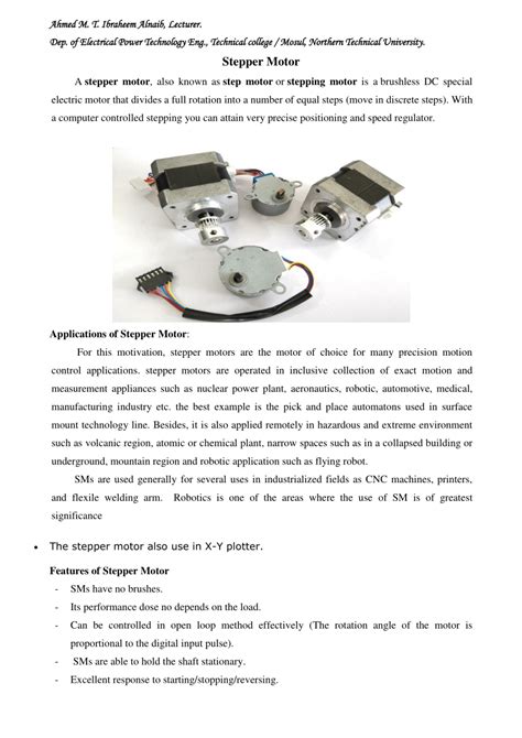 PDF Stepper Motor