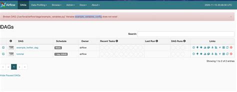 broken dag [ usr local airflow dags example variables py] variable example variables config