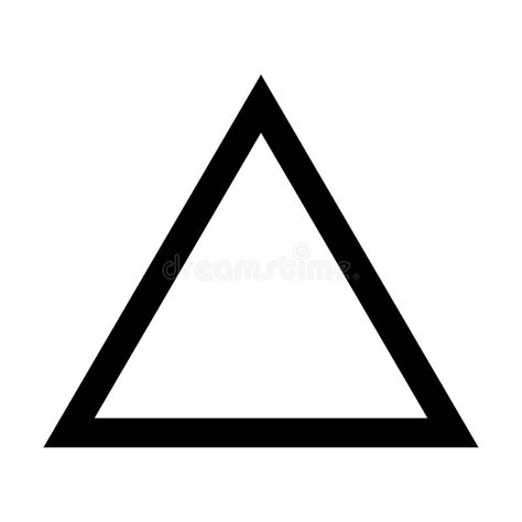Triangle Shape Icon Vector Symbol Outline Stroke For Creative Graphic