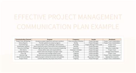 Optimizing Communication Efforts An Example Communication Plan Excel