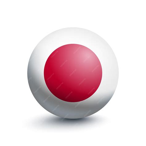 Premium Vector Flag Of Japan In The Form Of A Ball Isolated On White