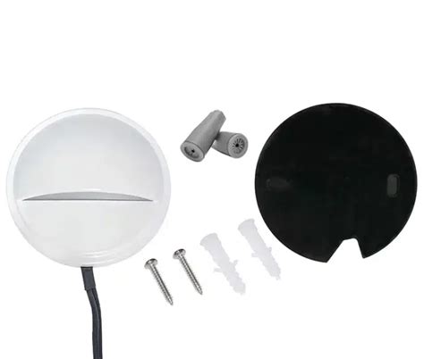 White Round Wedge Light Low Voltage Side Post Supreme Deck Store
