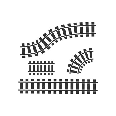 Premium Vector Train Track Icon Rail Road Illusration Symbol Railway Element Vector
