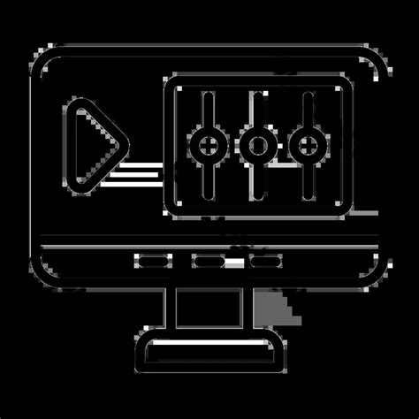 영화 편집기 라인 아이콘 벡터 일러스트 Png Ai 무료 다운로드 Pikbest