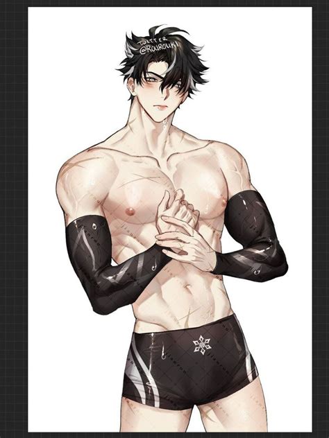 Wriothesley Anime Guys Shirtless Handsome Anime Guys Cute Anime Guys Cute Anime Character
