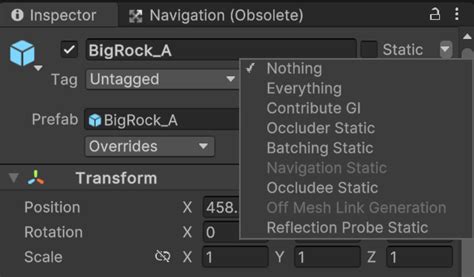 How Do I Enable Navigation Static On This Object Runity3d
