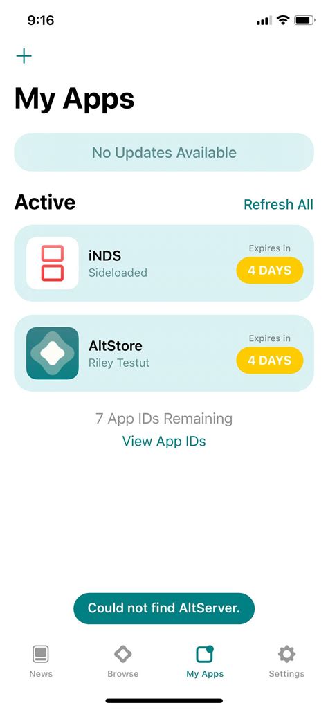 Cant Refresh Altstore
