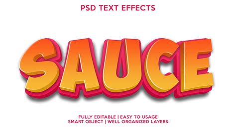 Sauce Text Effect Template 40506917 Psd