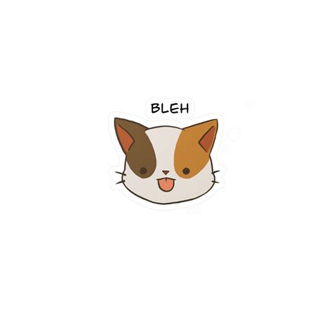Bleh Cat Sticker Etsy