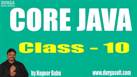 Learn Core Java Programming Tutorial Online Training By Nagoor Babu Sir