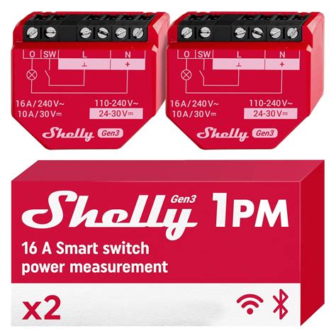Shelly Switch 1pm Gen3 With Energy Meter Prices And Specs Matterdevices