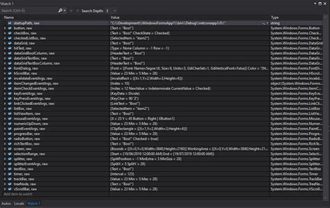 review correctness of vs visualizers · issue 1102 · dotnet winforms