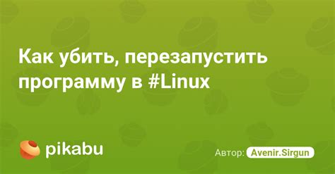 Как убить перезапустить программу в Linux Пикабу