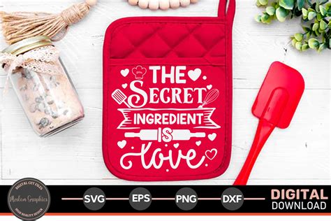 the secret ingredient is love svg graphic by moslem graphics