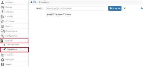 assign permissions to access groups recreation management help center