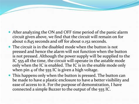 Panic Alarm Circuit Pptx