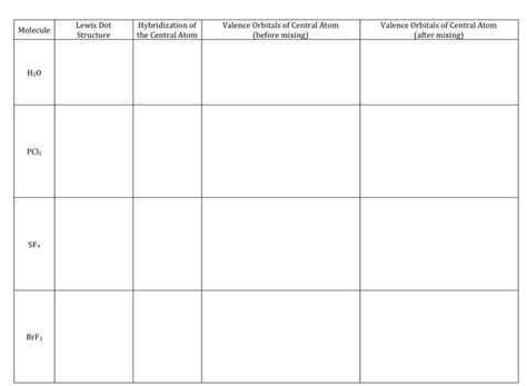 Solved Begin Tabular Ccccc Hline Molecule And