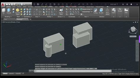 autocad tutorial 3d how to use subtract 3d command subtract autocad basic to advance youtube