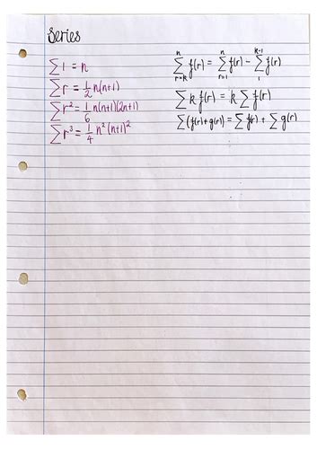 A Level Further Maths Pure Revision Notes And Example Questions