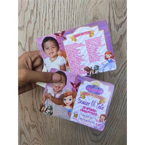Sofia The First Invitation With Envelope Shopee Philippines