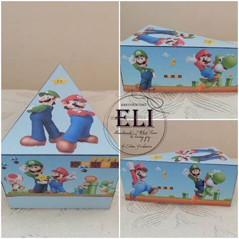 Картонена торта Супер Марио Празнични украса Ръчно изработени Готов дизайн с цялостен