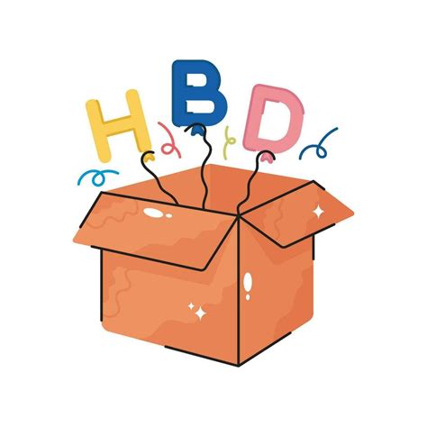 Hbd T Doodle Vector Colorful Sticker Eps 10 File 27862859 Vector