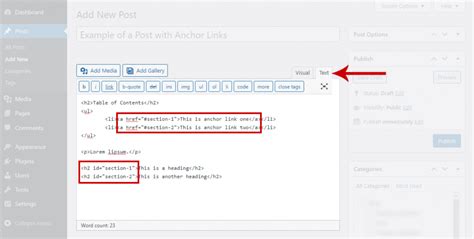 How To Create Jump To Page Section Anchor Links In Wordpress In 2025