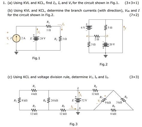 Solved A Using Kvl And Kcl Find I2 Is And Vs For The Circuit