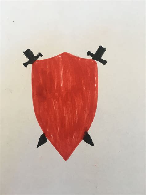 3d Printed Sword With Shield Stencil Etsy