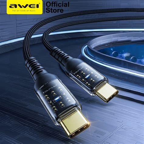 Awei Cl T Cable Type C Fast Charging W With Light For Ip Charging M Shopee Philippines