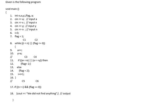Solved Given Is The Following Program Void Main 1 Int