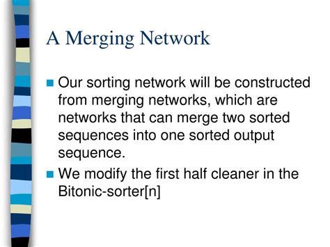 Ppt Bitonic And Merging Sorting Networks Powerpoint Presentation Free Download Id442058