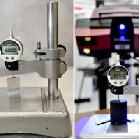 Left Calibration Of The Dial Gauge Right Simultaneous Measurements Of Download Scientific