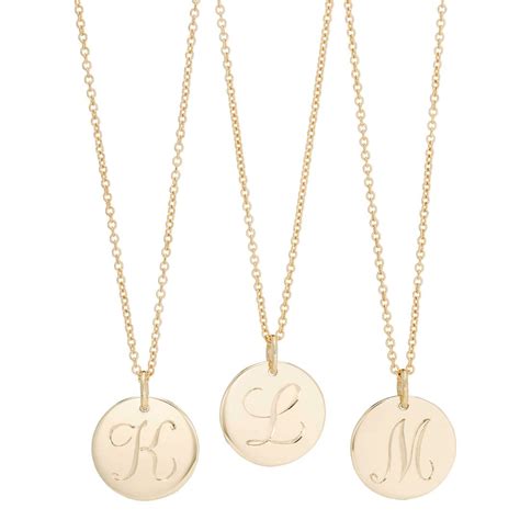 Solid 14k Gold Initial Necklace Seattle Met