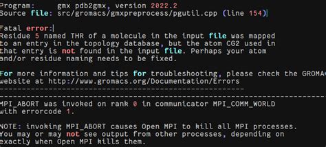 Problem In Generation Of The Topology And Gro File User Discussions Gromacs Forums