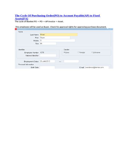 Po To Ap To Fixed Asset Cycle Pdf