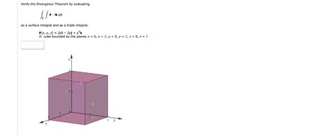 Solved Verify The Divergence Theorem By Evaluating Nds As Chegg