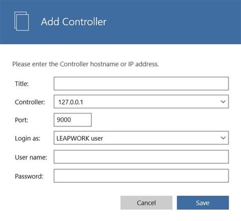 Controller Settings Leapwork Documentation