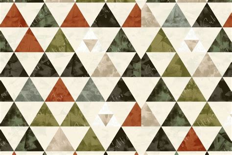 Earthy Toned Seamless Triangle Pattern Graphic By Sun Sublimation · Creative Fabrica